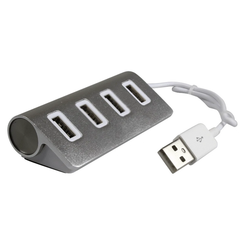 Volkano Pivot series 4 port USB Hub - silver - Volkano