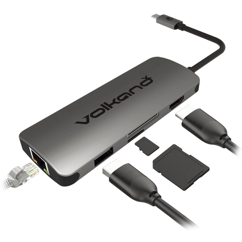 VolkanoX Core Dock series USB Type C Dock - HDMI + USB 3.0 + LAN + Card ...