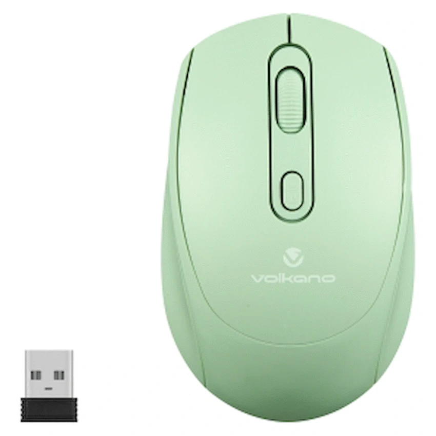 Volkano Willow Series 4D Wireless Mouse - Green - Volkano